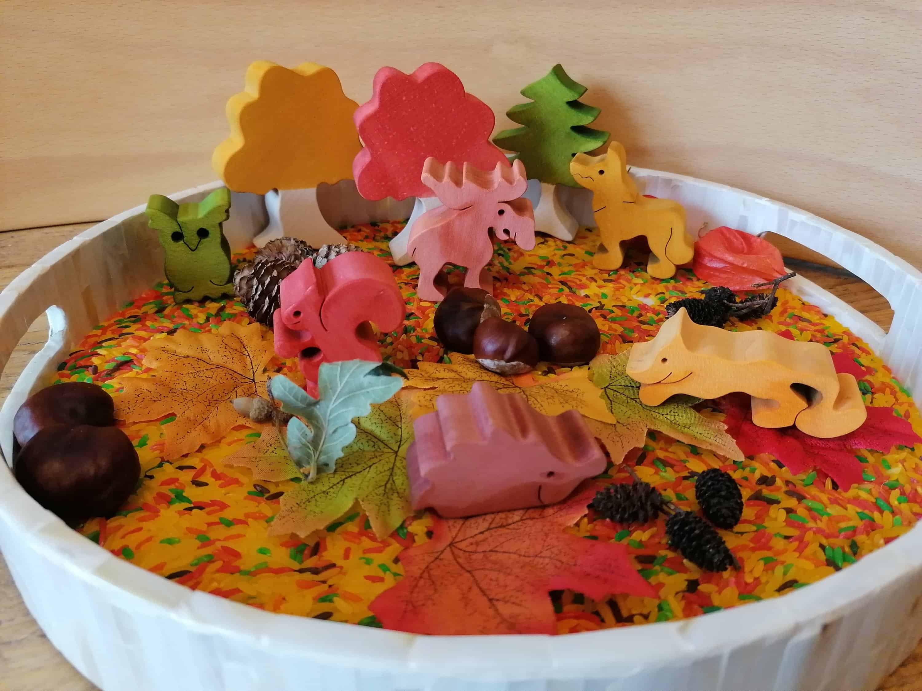 Handcrafted Autumn Small World Woodland Play - Busy Busy Learning