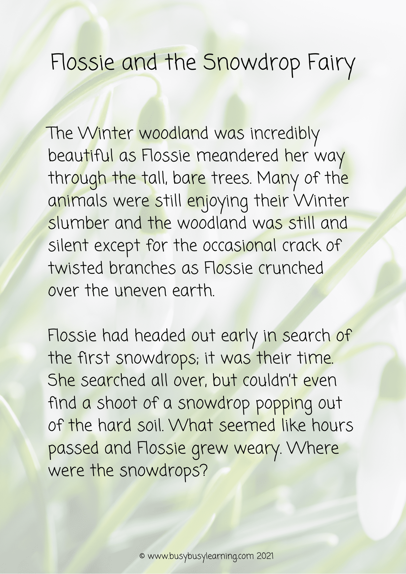 Exploring Nature with Children in February Resources