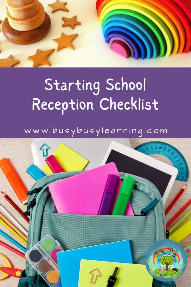 Starting School Reception Checklist