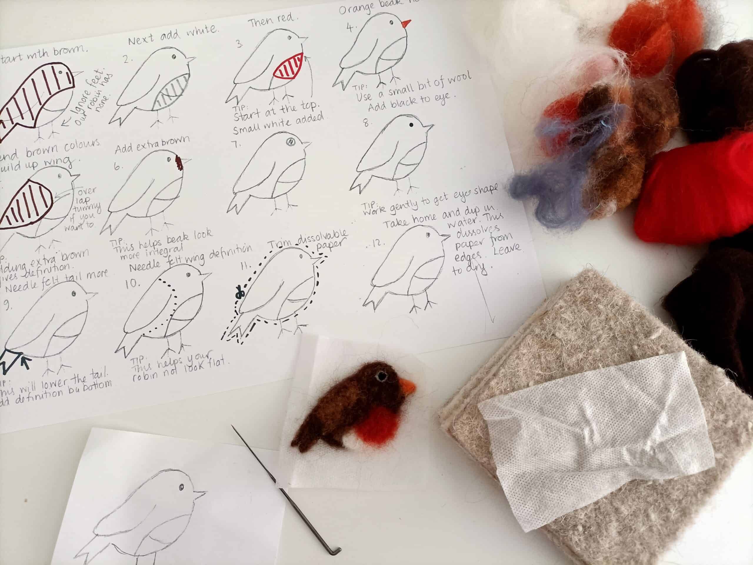 Needle Felted Robin and Other Creative Inspiration