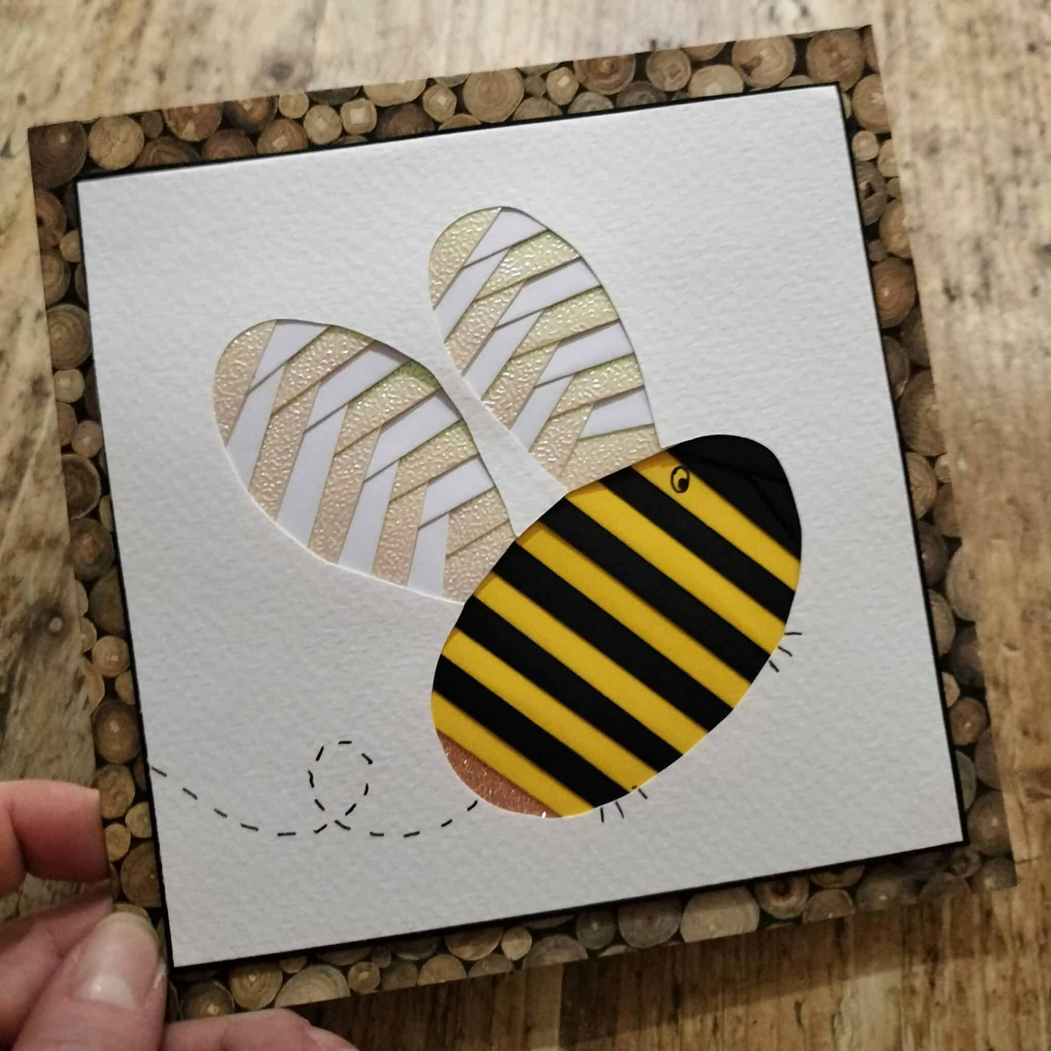 Iris Folding Free Bee Pattern Template - World Bee Day - Busy Busy Learning