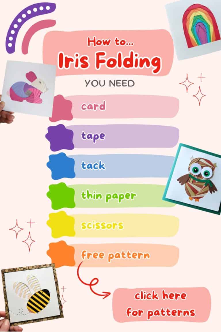 Iris Folding Papercraft Pattern Download Freebies - Busy Busy Learning
