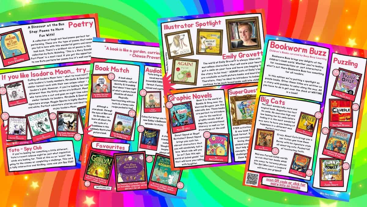 Bookworm Buzz Homepage - Top Children’s Books - Busy Busy Learning